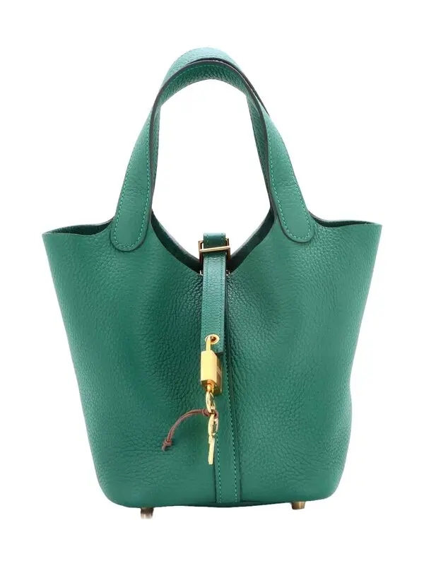 HERMES Picotin Lock Bag Clemence Pm - Vert Vertigo