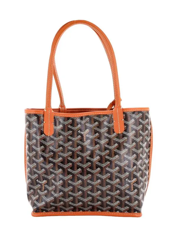 GOYARD Anjou Reversible Mini Tote Coated Canvas - Brown