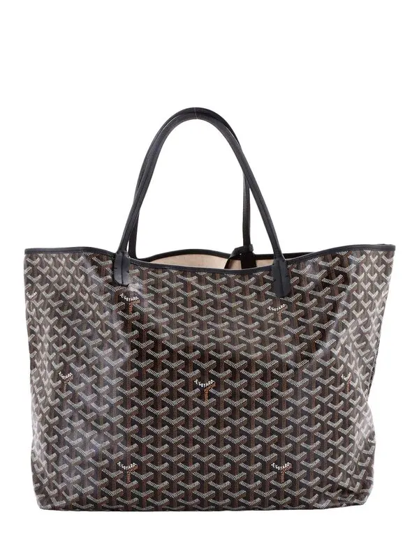 GOYARD Saint Louis Gm Tote Coated Canvas - Black