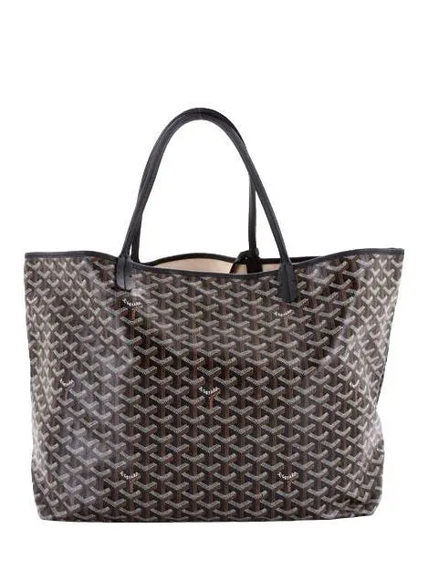 Goyard Saint Louis Tote Coated Canvas Gm - Black
