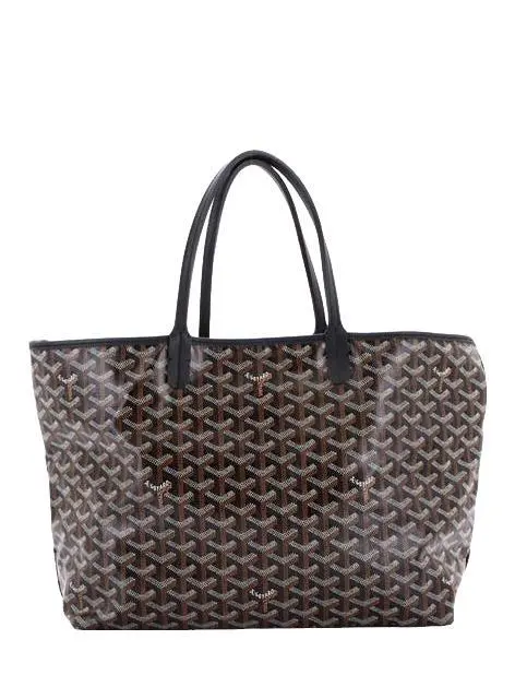 Goyard Saint Louis Tote Coated Canvas Pm - Black