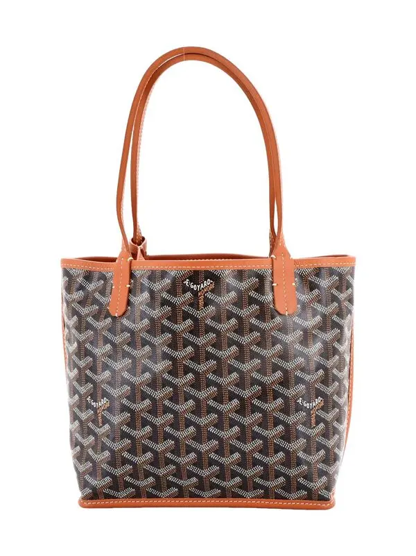 GOYARD Anjou Reversible Tote Coated Canvas Mini - Brown