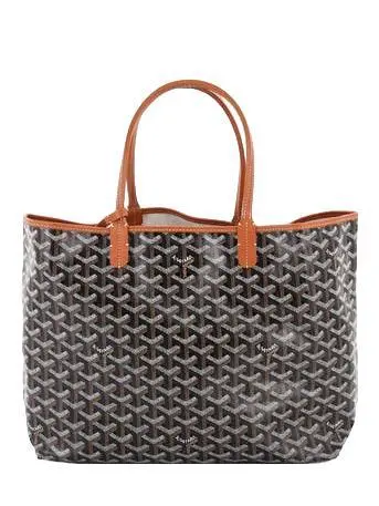 Goyard Saint Louis Tote Coated Canvas Pm - Black