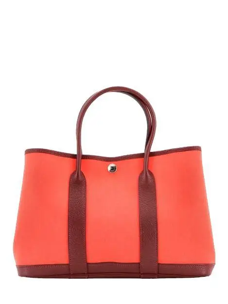 Hermès Garden Party Tote Toile And Leather 30 - Pink