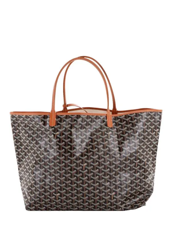 GOYARD Saint Louis Coated Canvas Gm Tote - Black