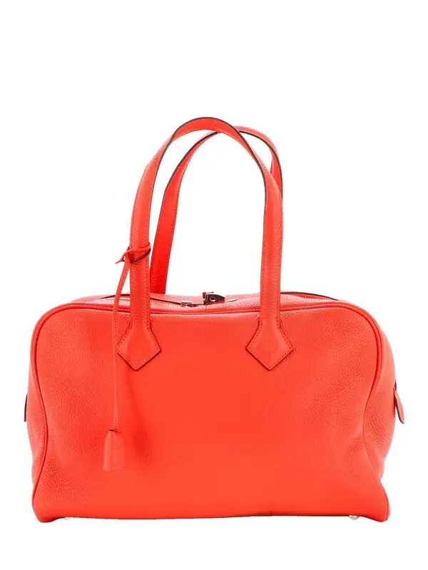 HERMES Victoria Ii Bag Clemence 35 - Rouge Pivoine