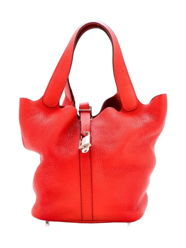 HERMES Picotin Lock Bag Clemence Gm - Rouge Tomate