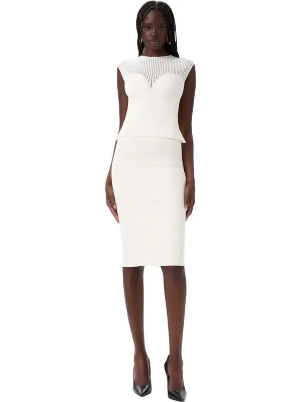 DODIEE Jeni Pencil Skirt - Cream