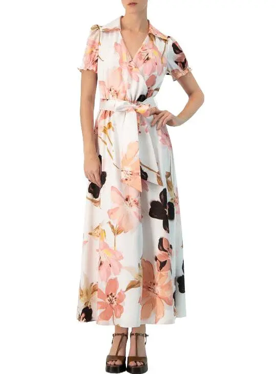 IVONNE Collared Maxi Dress - Multicolor
