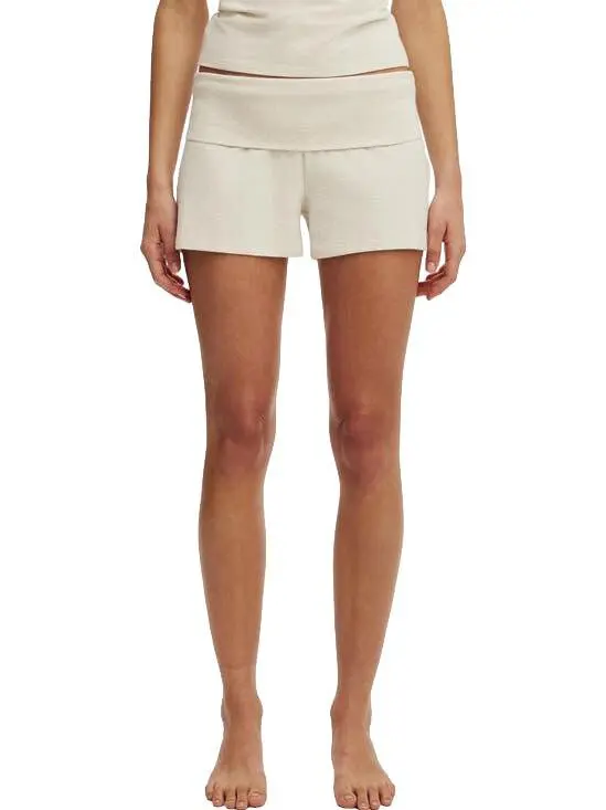 Cotton:on Dreamy Soft Roll Waist Short - Butterscotch Marle
