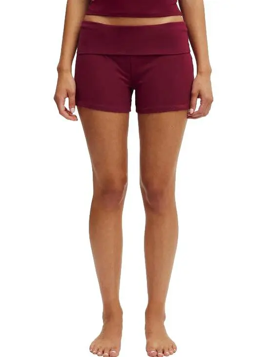 Cotton:on Dreamy Soft Roll Waist Short - Crushed Berry