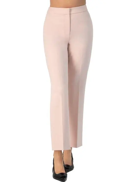 IVONNE Tailored Straight-leg Twill Pants - Dusty Pink