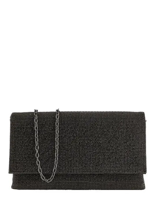 WHITING & DAVIS Gemma Crystal Clutch - Black