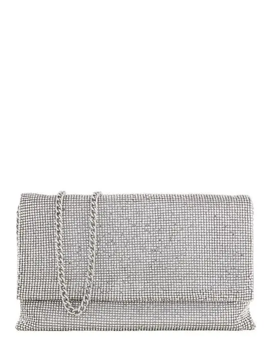 WHITING & DAVIS Gemma Crystal Clutch - Pewter