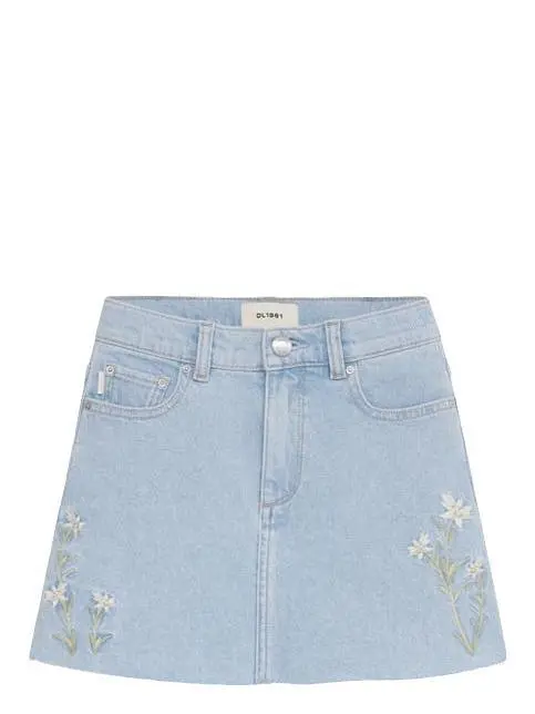 DL1961 Denim Mini Skirt - Wild Flower