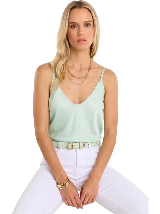 THE NOLI SHOP Yara Silk Camisole - Mint