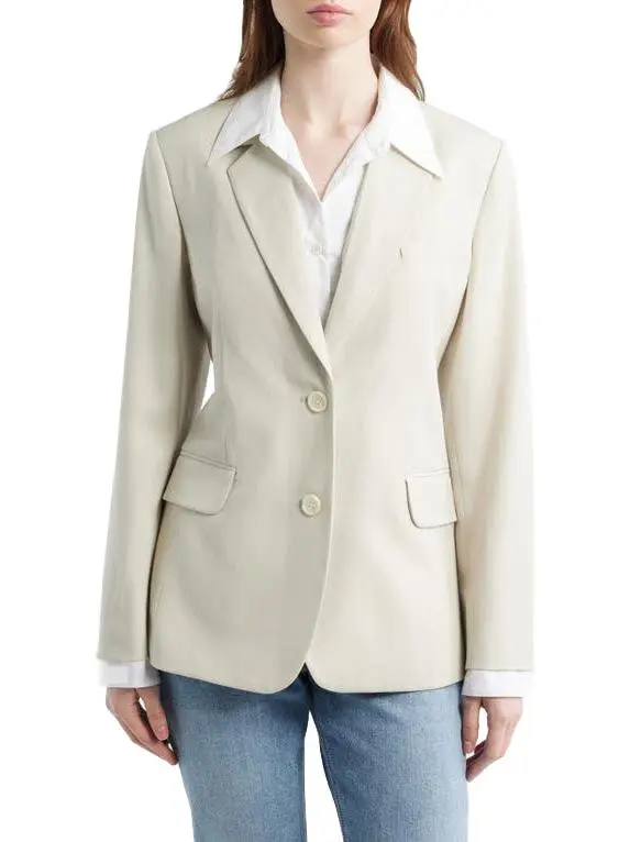 Rag & Bone Layered Wool Blazer - Ivory