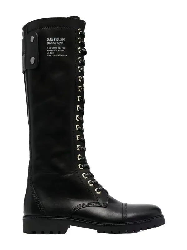 Zadig&Voltaire Leather Knee-high Boots - Black