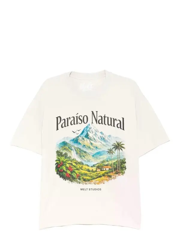 MELT Graphic-print T-shirt - Neutrals