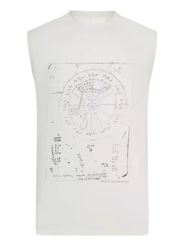 Rick Owens Graphic Print Sleeveless T-shirt - Neutrals