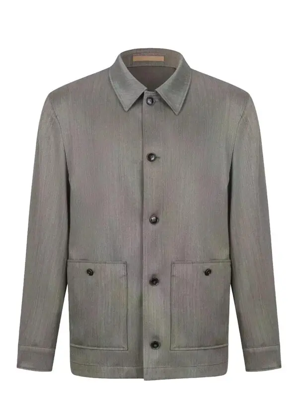 BOSS Buttoned Wool Jacket - Green