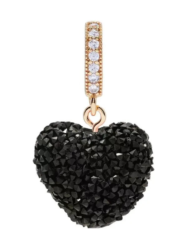 CRYSTAL HAZE Jelly Heart Pendant Connector - Black