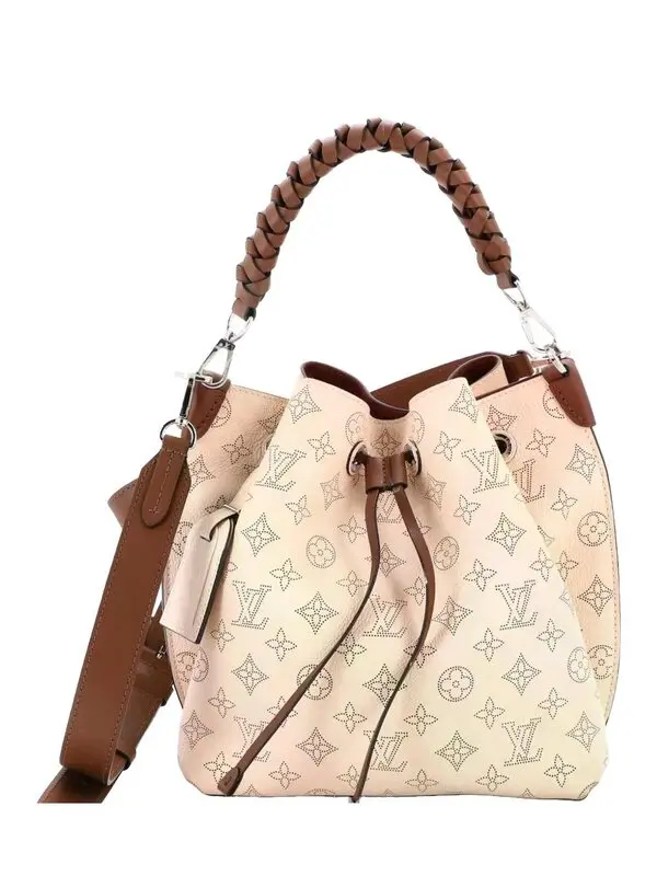 LOUIS VUITTON Muria Mahina Leather Bucket Bag - Neutrals