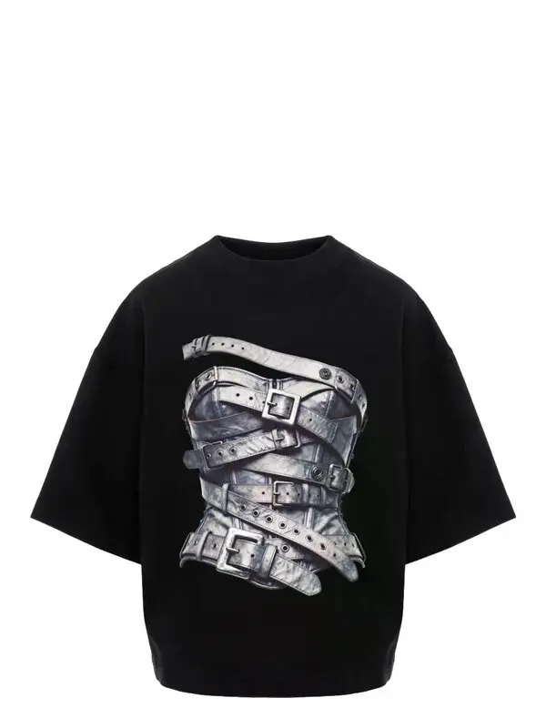 HAMZA Print T-shirt - Black