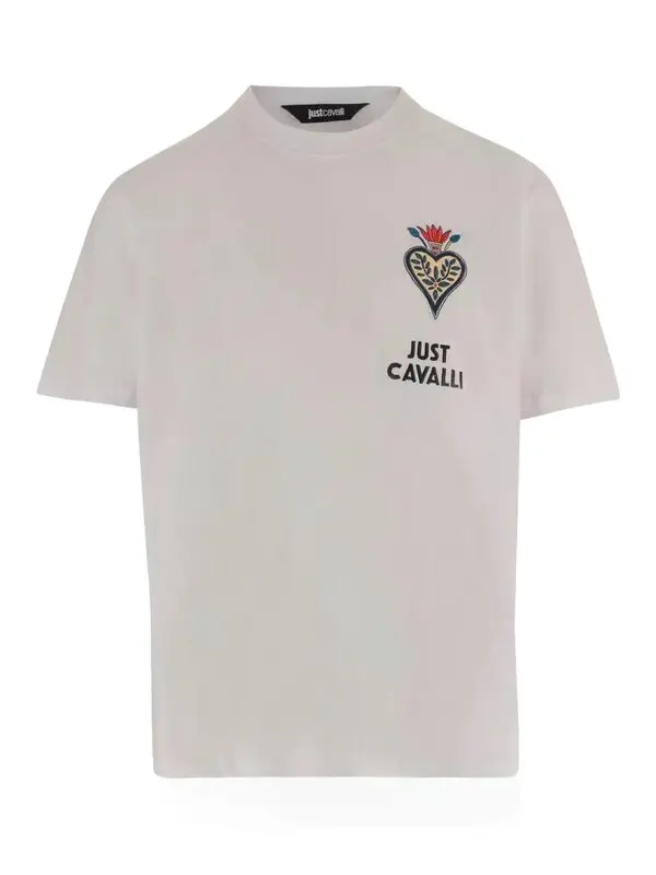 Just Cavalli Short-sleeve Heart-print T-shirt - White