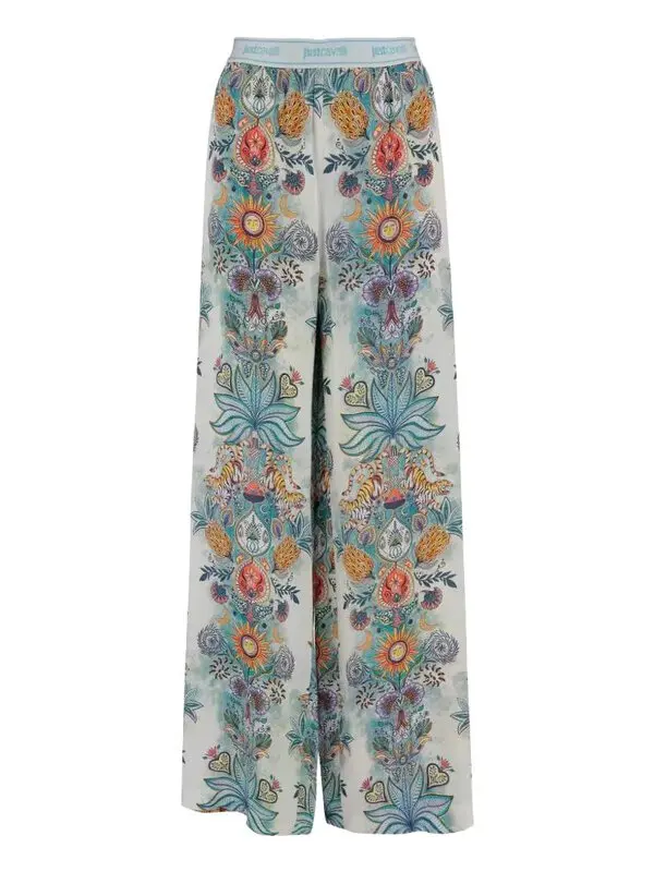 Just Cavalli Patterned Trousers - Blue