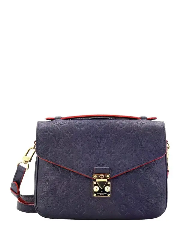LOUIS VUITTON Pochette Metis Monogram Empreinte Leather Crossbody Bag - Blue