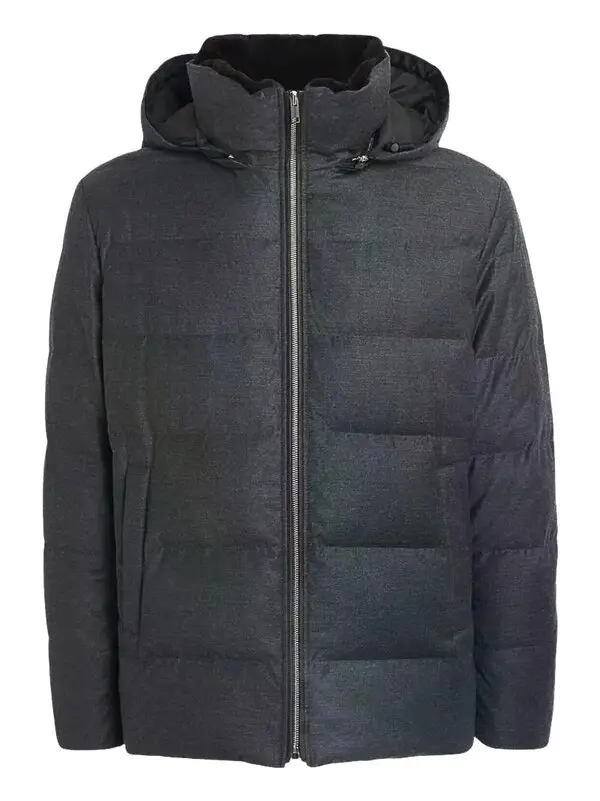 YVES SALOMON Hooded Padded Coat - Grey