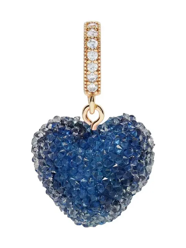 CRYSTAL HAZE Jelly Heart Pendant Connector - Blue