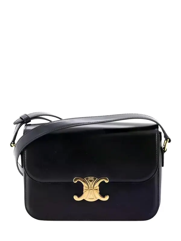 Celine Triomphe Medium Shoulder Bag - Black