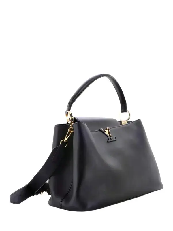 LOUIS VUITTON Capucines Souple Gm Satchel - Black