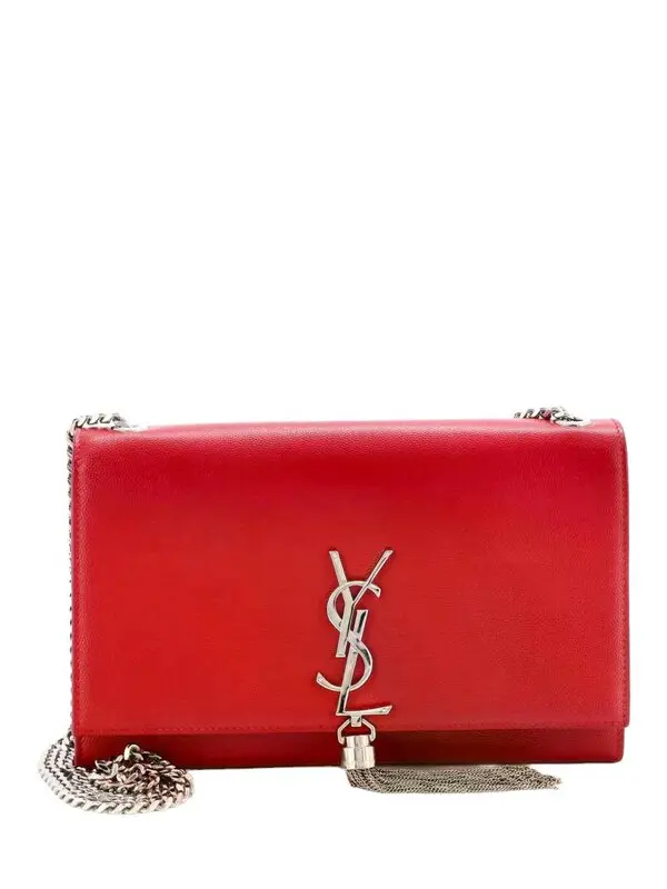 Saint Laurent Classic Monogram Tassel Medium Crossbody Bag - Red