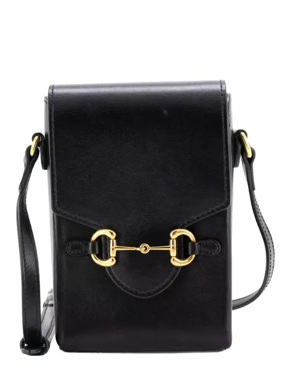 Gucci Horsebit 1955 Leather Mini Crossbody Bag - Black