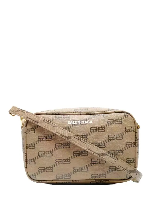 Balenciaga Monogram Pattern Shoulder Bag - Neutrals