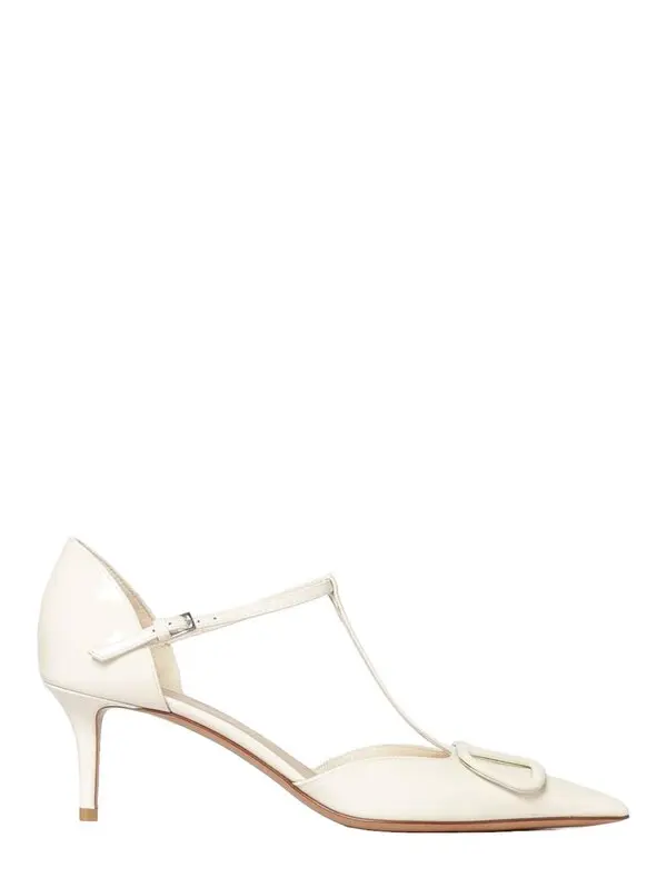 Valentino Garavani D'orsay Pumps In Leather - Ivory
