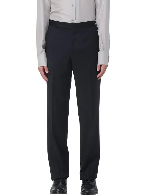 LARDINI Gabardine Tailored Trousers - Black