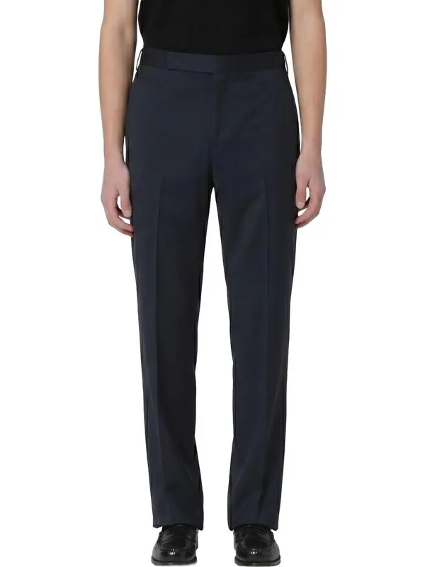 LARDINI Gabardine Tailored Trousers - Blue
