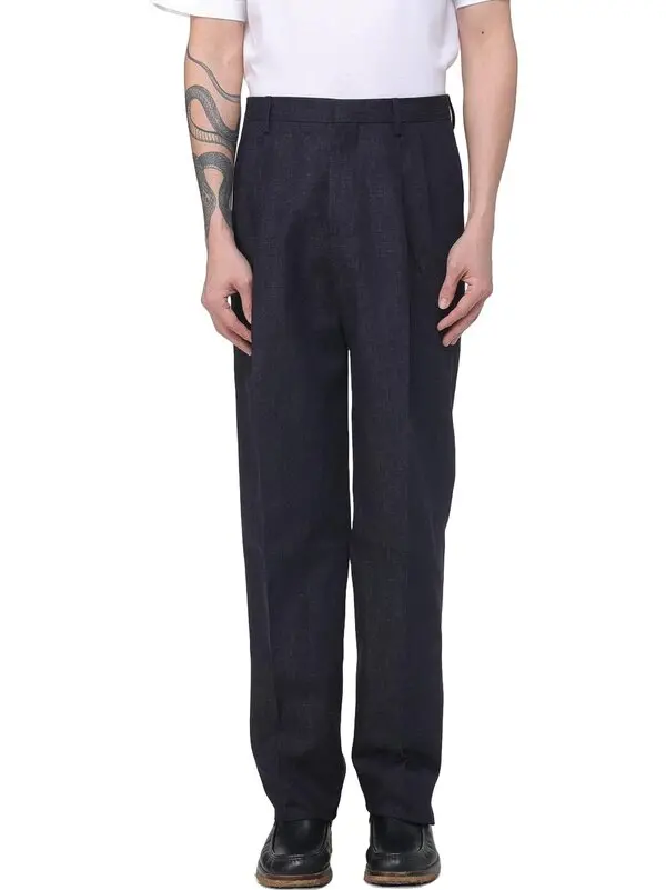 LARDINI Pleated Trousers - Blue