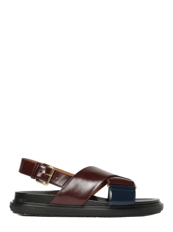 Marni Heeled Sandal - Burgundy