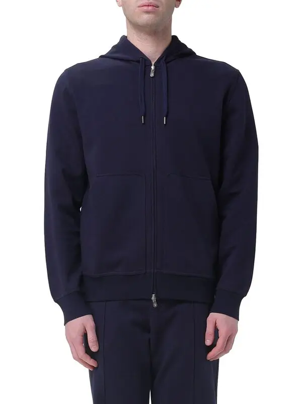 Brunello Cucinelli Full Zip Hoodie - Blue