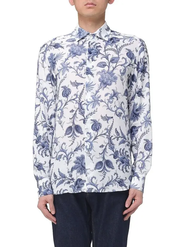 Etro Casual Silk Shirt With Paisley Print - White