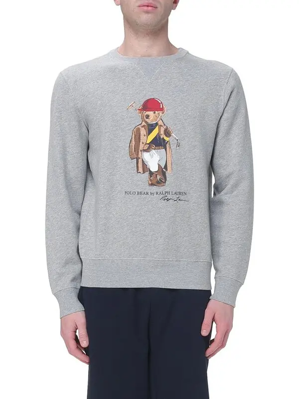 Polo Ralph Lauren Crewneck Sweatshirt With Bear Print - Grey