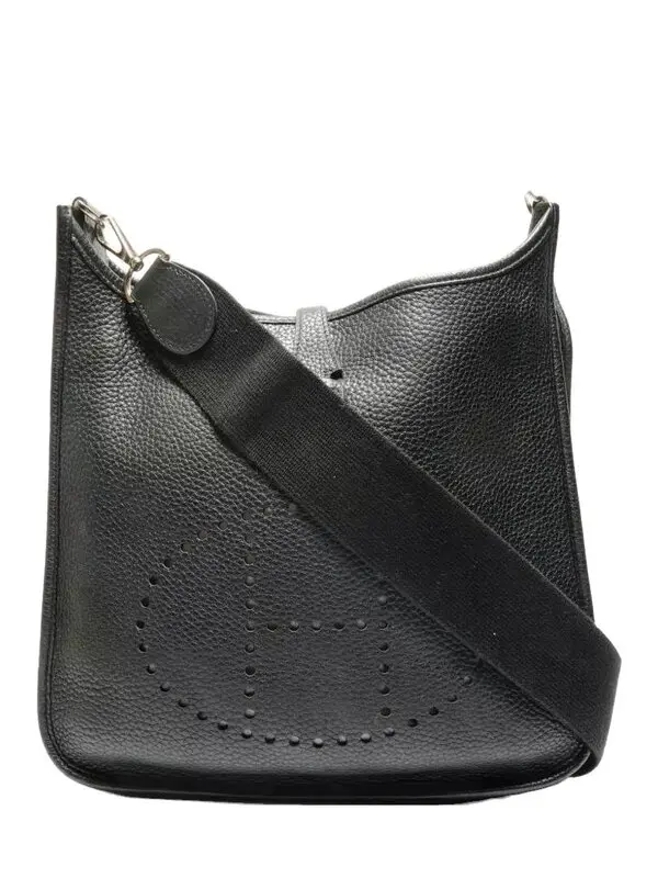 Hermès 2015 Perforated Leather Shoulder Bag - Black