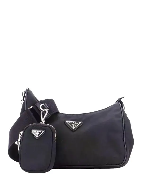 Prada Re-edition 2005 Tessuto Shoulder Bag - Black