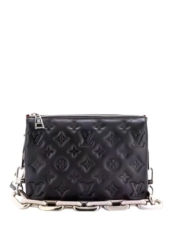 LOUIS VUITTON Coussin Bb Crossbody Bag Monogram Embossed Lambskin - Black