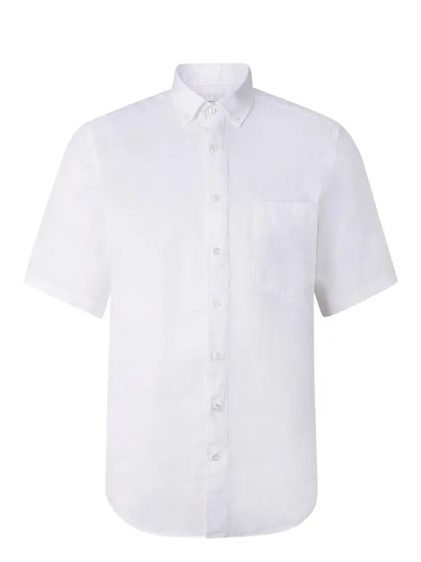 Bogner Linen Short-sleeved Shirt Lykos - White